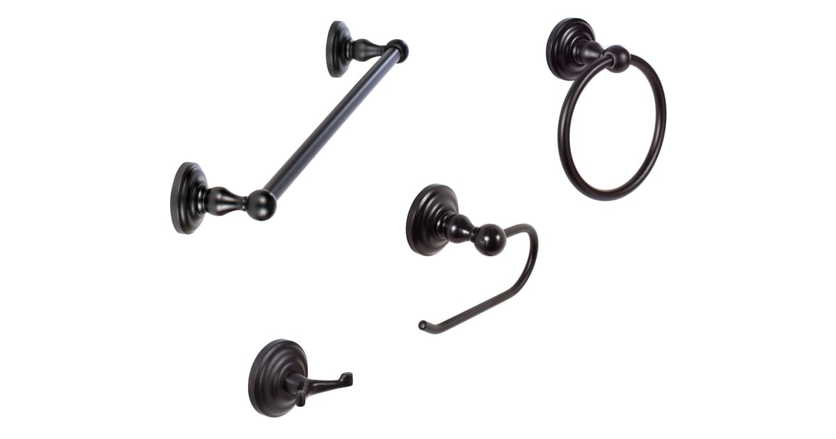 Sure-Loc BL-SET-PH1 FBL Boulder 4 Piece Bathroom Package with 30" Towel ...