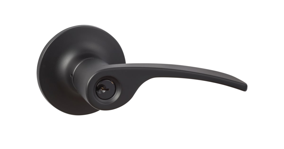 Sure-Loc EG107 FBL Edge Single Cylinder Keyed Entry Door Lever Set with ...