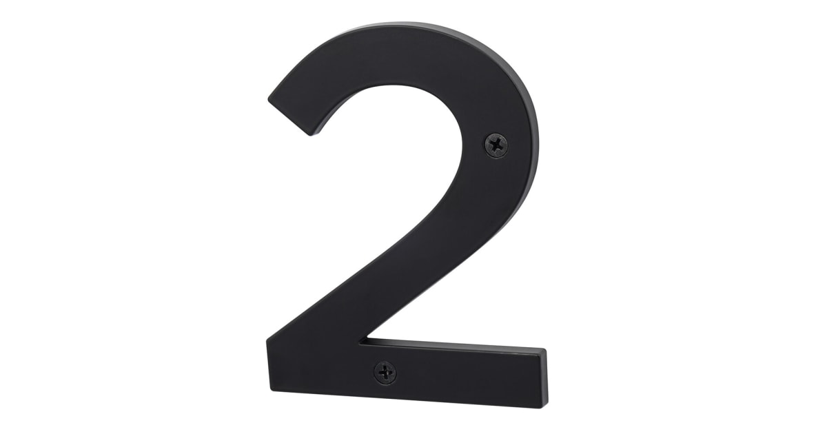 Sure-Loc HN5-2 FBL 5 Inch Tall Zinc House Number 2 | Build.com