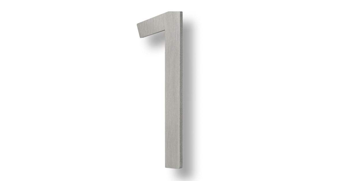 Sure-Loc HNF6-1 BA 6 Inch Tall Aluminum Floating House Number 1 ...