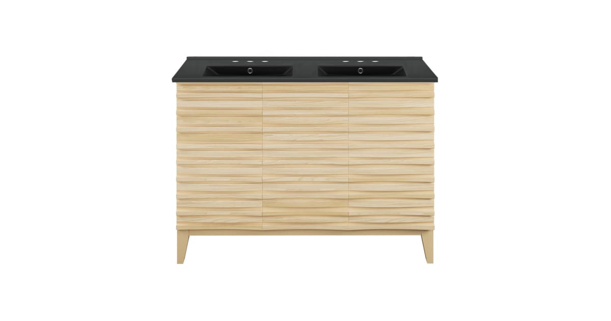Swiss Madison SM-BV557D-3MB Cascade 48" Free Standing Double Basin ...