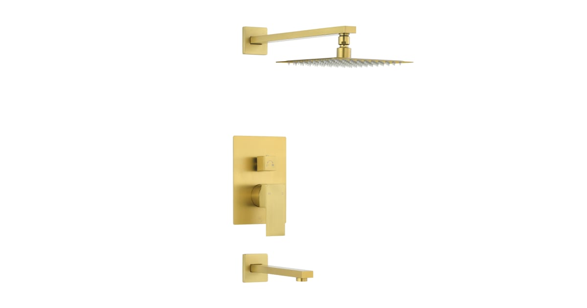 Swiss Madison SM-STF01BG Concorde Tub and Shower Trim Package with 1.8 ...