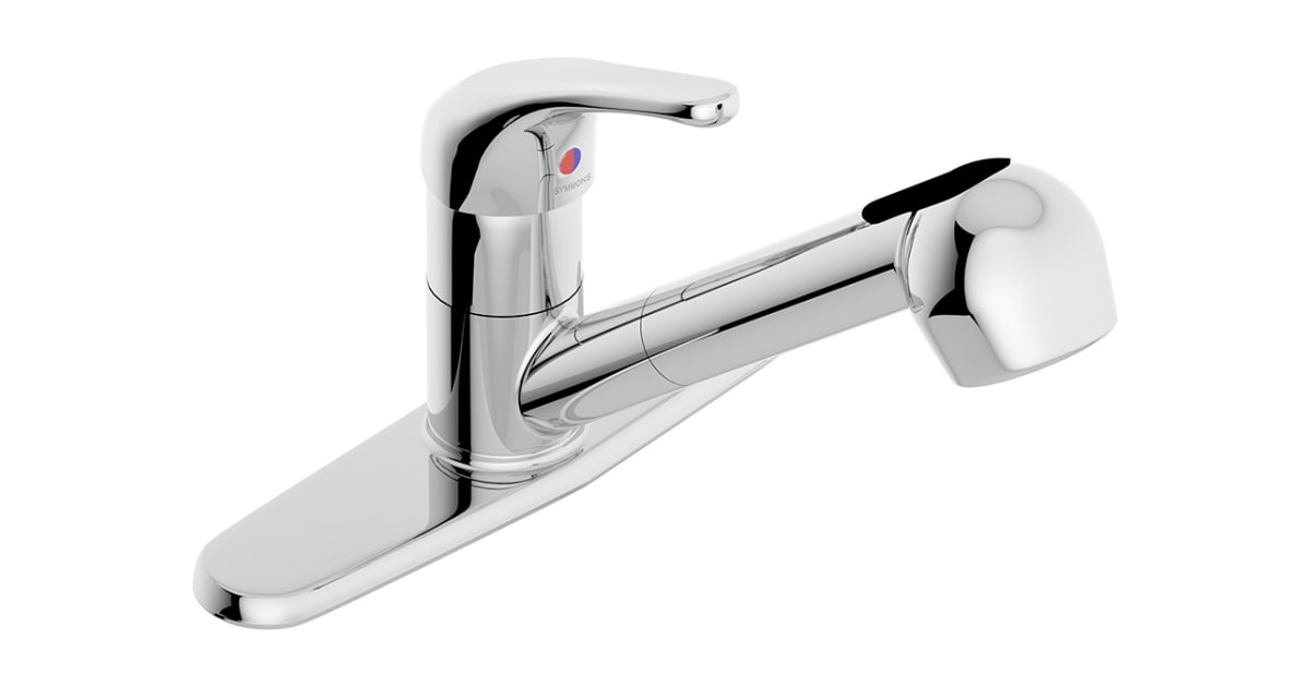 Symmons SK-6600-1.5 Unity 1.5 GPM Widespread Pull Out Kitchen Faucet - Includes Escutcheon ...