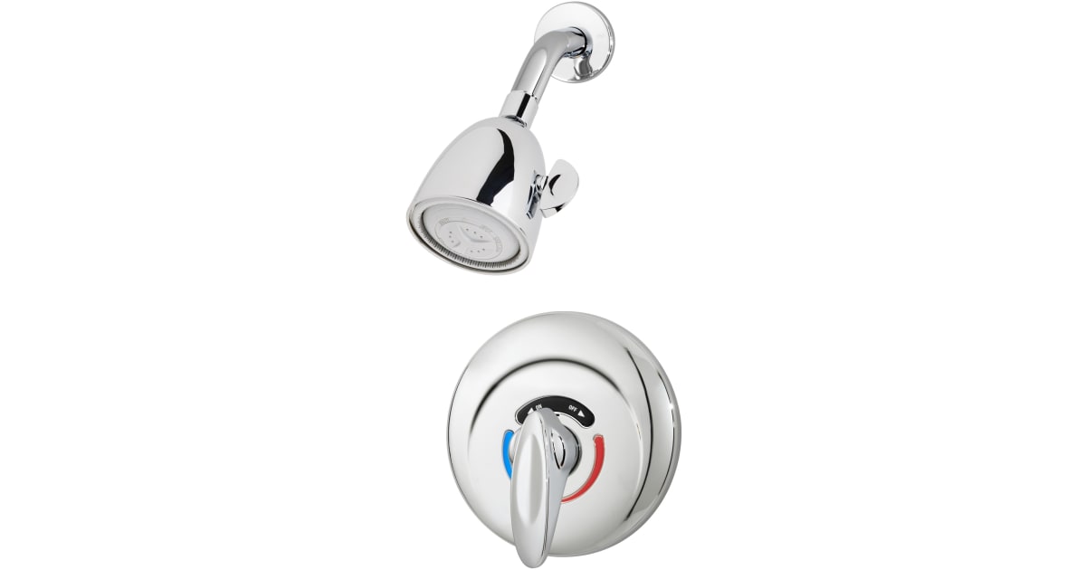 Symmons 1-100 2.5 GPM Shower Faucet and Valve Trim with Safety Stops ...
