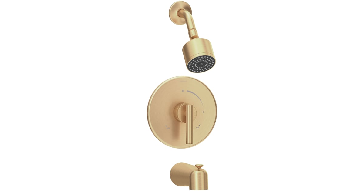 Symmons 3502-CYL-B-BBZ-1.5-TRM Dia Tub and Shower Trim Package with 1.5 ...