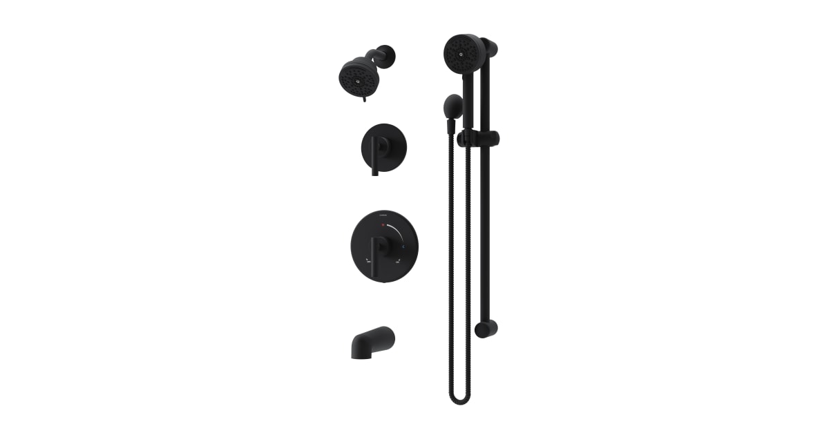Symmons 3596BMB15TRM Dia HydroMersion Pressure Balanced Tub and Shower ...