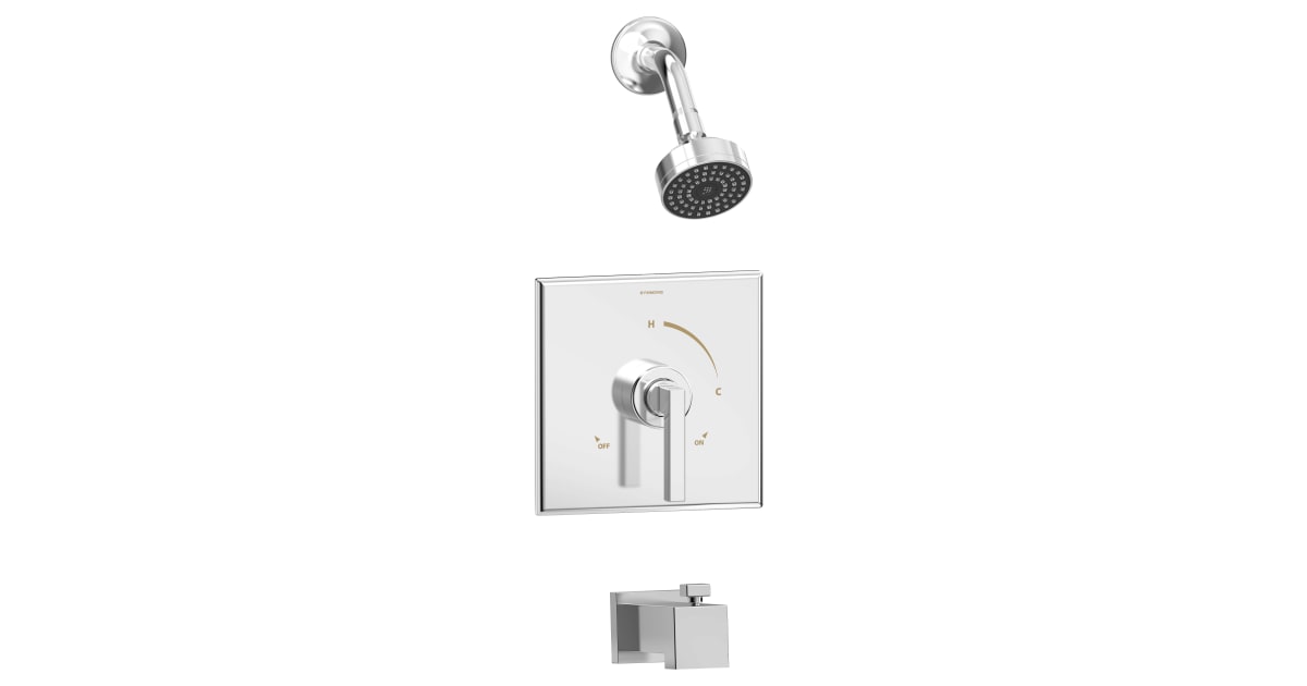 Symmons 3602-T2-1.5-TRM Duro Tub and Shower Trim Package with 1.5 GPM ...
