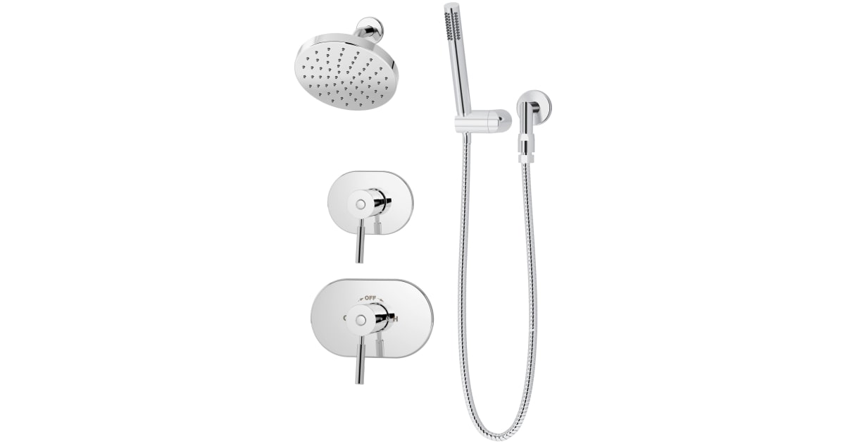 Symmons 4305-1.5-TRM Sereno Pressure Balanced Shower System with Shower ...