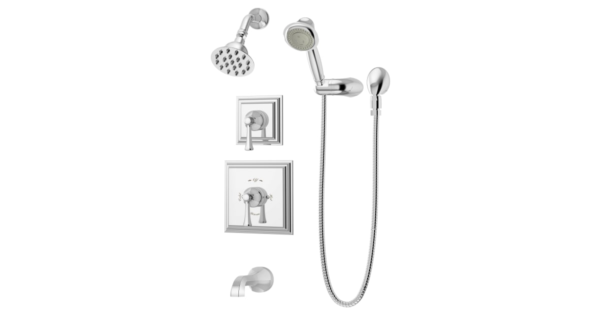 Symmons 4506-1.5-TRM Canterbury Pressure Balanced Shower System with ...