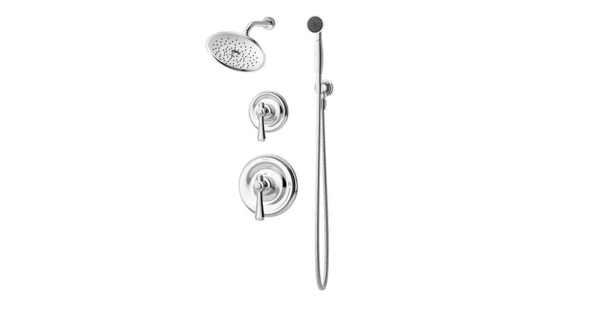 Symmons 5405 Degas Shower System Trim Package with Single Function Shower Head and Multi ...