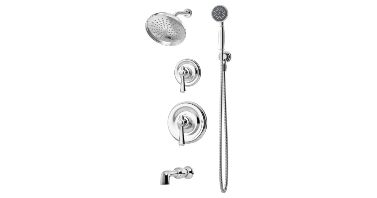 Symmons 5406-1.5-TRM Degas Pressure Balanced Shower System with Shower ...