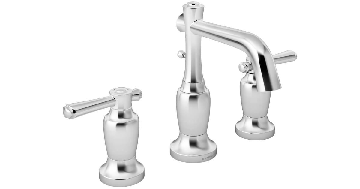 Symmons SLW-5412-1.0 Degas 1 GPM Widespread Bathroom Faucet with Pop-Up ...