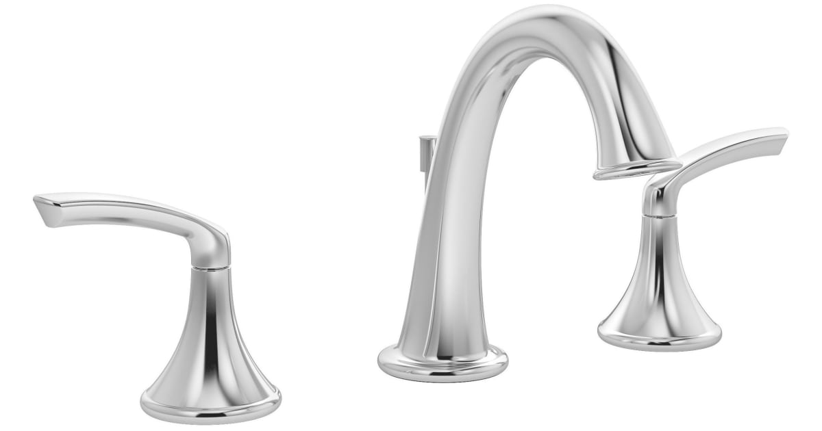 Symmons SLW-5512-1.0 Elm 1.0 GPM Widespread Bathroom Faucet with Pop-Up ...