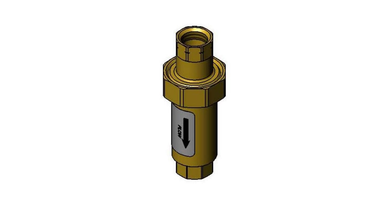 T and S Brass 007842-45 Dual Check Valve Backflow Preventer, 1/2" NPT ...