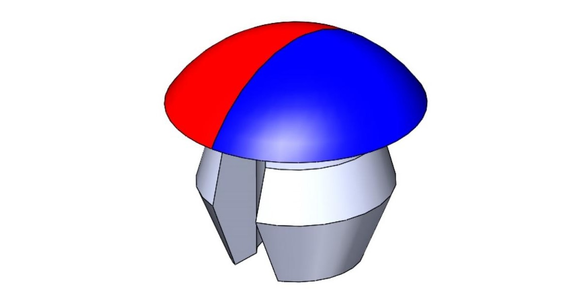 T and S Brass 014173-45 Handle Index Button / Plug - Red & Blue ...