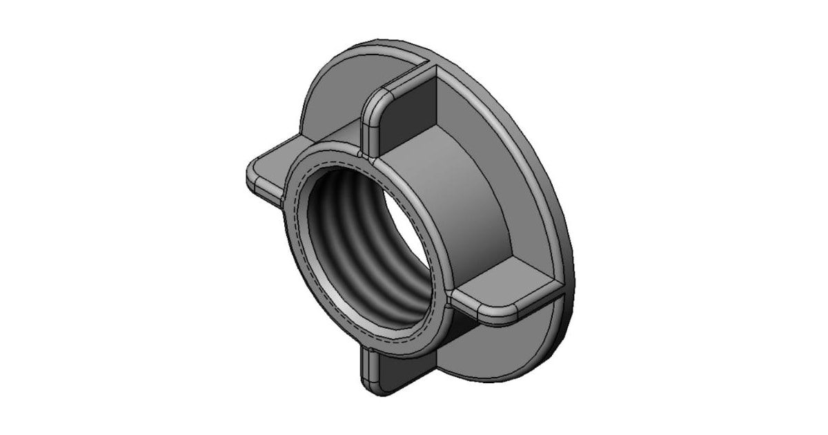 T and S Brass 016673-45 Shank Nut, Plastic | Ferguson Home