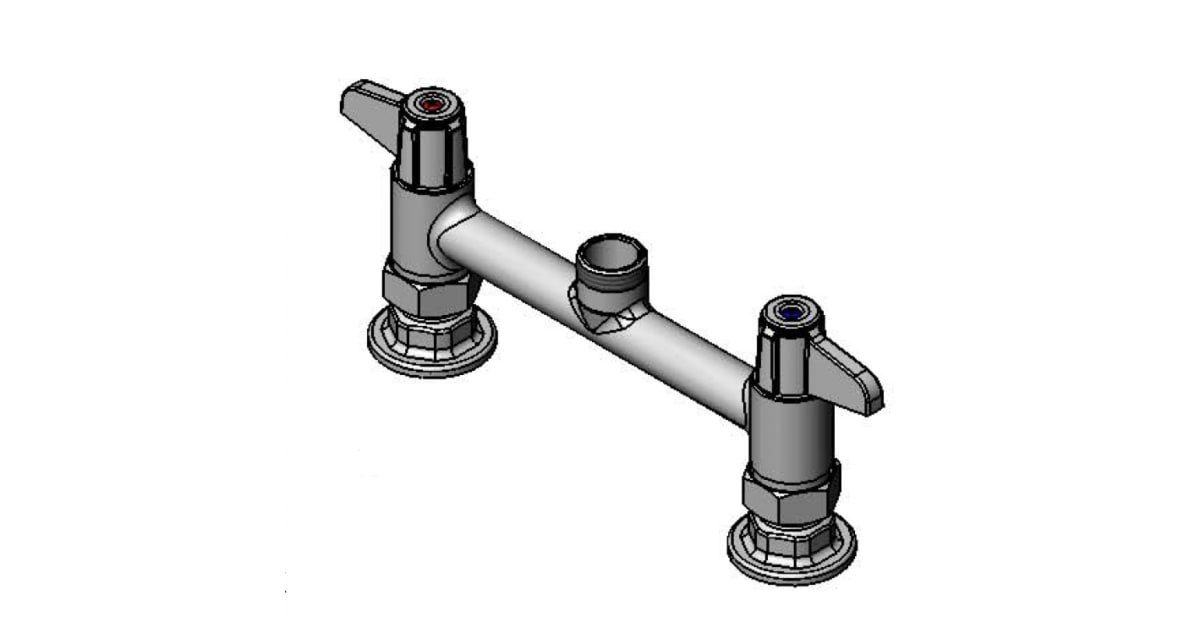 T and S Brass 5F-8DLX00 8" Deck Mounted Utility Faucet with Lever ...