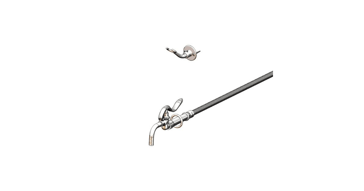 T and S Brass B-0102-BKT Pot & Glass Filler, Plain End Curved Nozzle ...