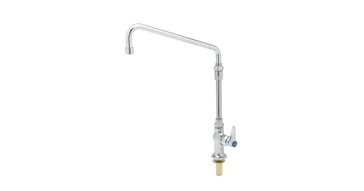 T and S Brass B-0206-02 Single Handle Deck Mounted Food Service Faucet ...