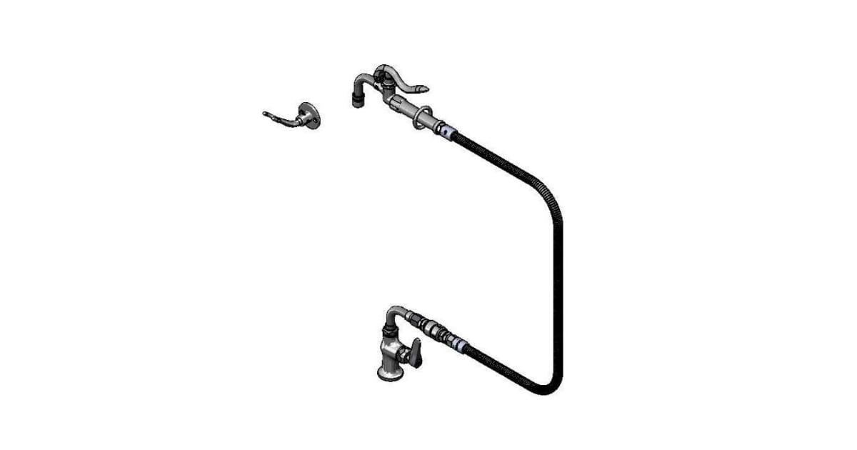 T and S Brass B-0305-PF96H-CR 2.20 GPM Single Hole Pot Filler ...