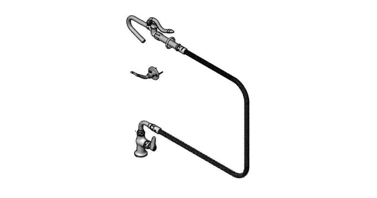 T and S Brass B-0305-PFCR-LVB 2.38 GPM Single Hole Pot Filler ...