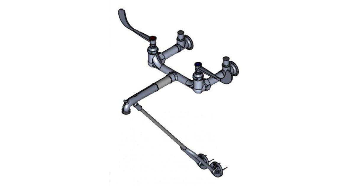 T and S Brass B-0362 10.22 GPM Wall Mounted Service Sink Faucet ...