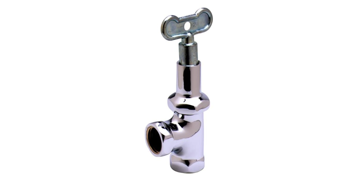 T and S Brass B-0418 Stop, Angle Loose Key Stop, 1/2" NPT | Build.com
