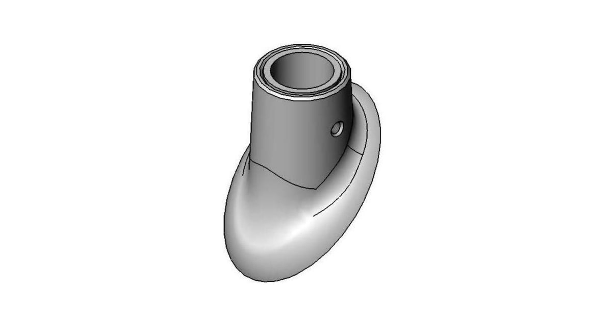 T and S Brass B-0462 Angled Slip Flange, 3/8" NPT | Ferguson Home