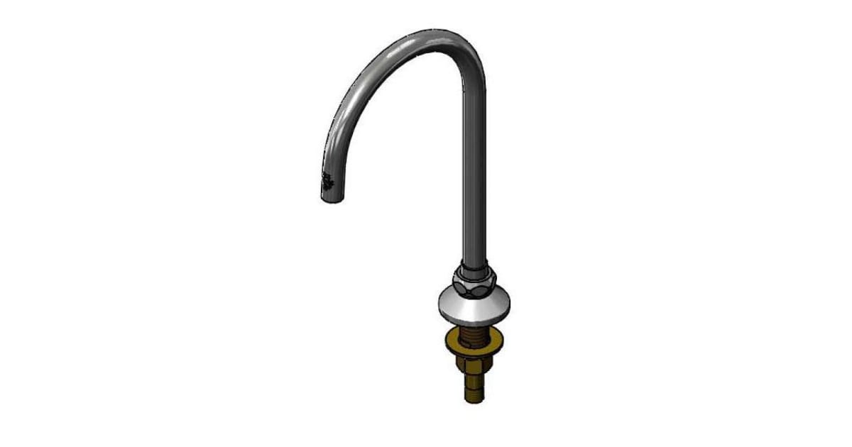 T and S Brass B-0545-F20 Swivel/Rigid Gooseneck, Plain End Outlet with ...