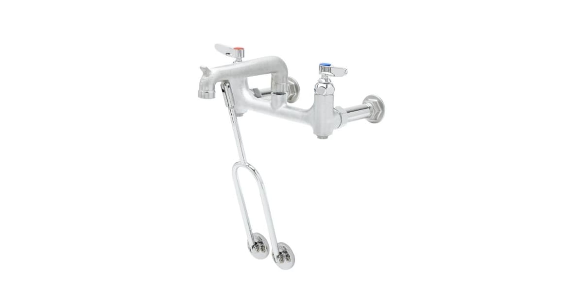 T and S Brass B-0650-BSTR Service Sink Faucet, Wall Mount, 8" Centers ...