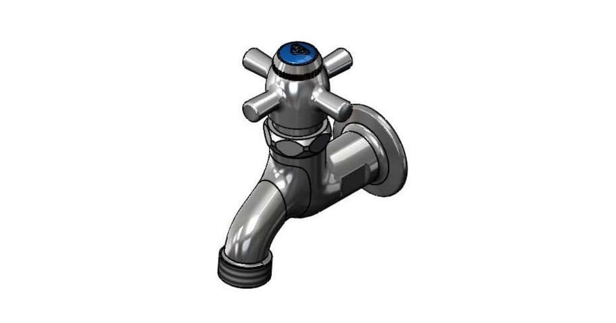 T and S Brass B-0707 Sill Faucet, Self-Closing, 1/2" NPT Female Inlet ...