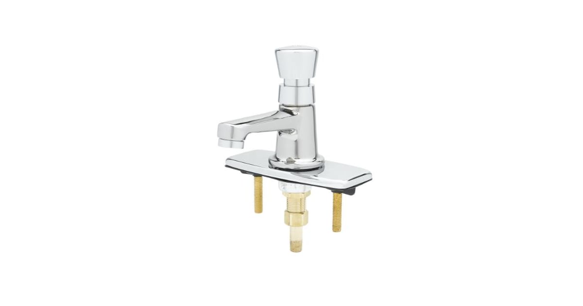 T and S Brass B-0712-VF05-4DP Sill Faucet, Self-Closing Metering, 1/2 ...