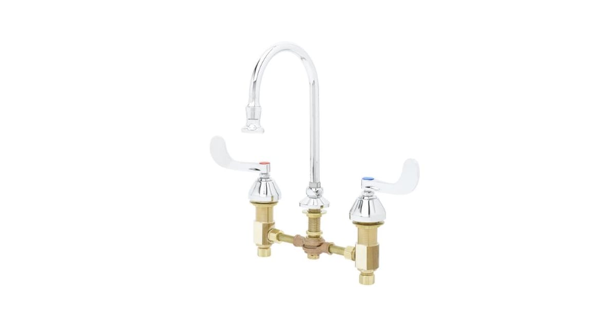 T and S Brass B-0865-04-F12 1.20 GPM Widespread Bathroom Faucet ...