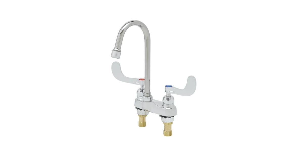 T and S Brass B-0892-01-CR 4" Centerset Fct, Deck Mt, Swivel/Rigid ...