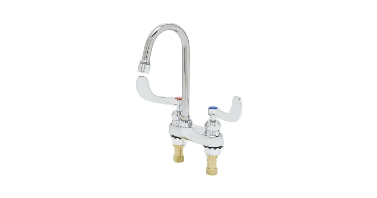 T and S Brass B-0892-05CR-VRS 2.20 GPM Centerset Bathroom Faucet ...
