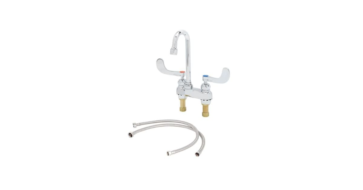 T and S Brass B-0892-CR-KIT 2.20 GPM Centerset Bathroom Faucet ...