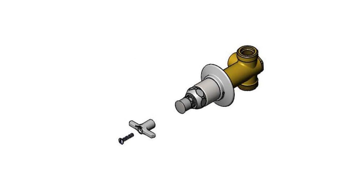 T and S Brass B-1028 Concealed Straight Loose Key Stop, 1/2" NPT Female ...