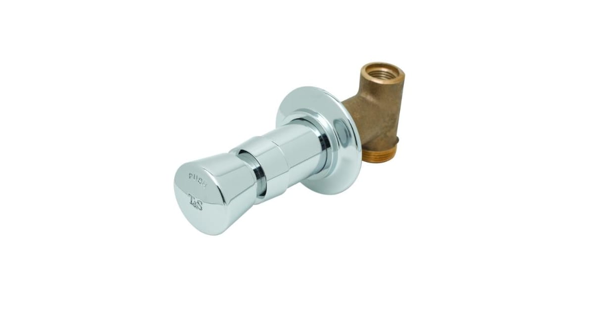 T and S Brass B-1029-UCP Concealed Straight Valve, Metering, Vandal ...