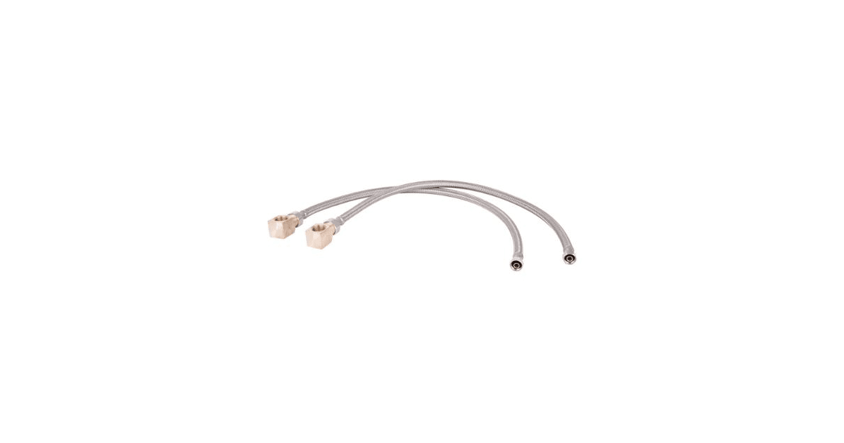 T and S Brass B-1105-KIT Inlet Kit, 1/2" NPT Close Elbows & 24" Flex ...