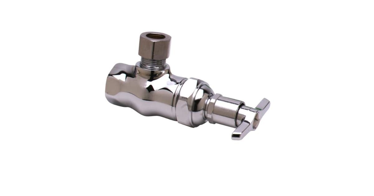 T and S Brass B-1342 Loose Key Angle Stop, 1/2" NPT Female Inlet ...