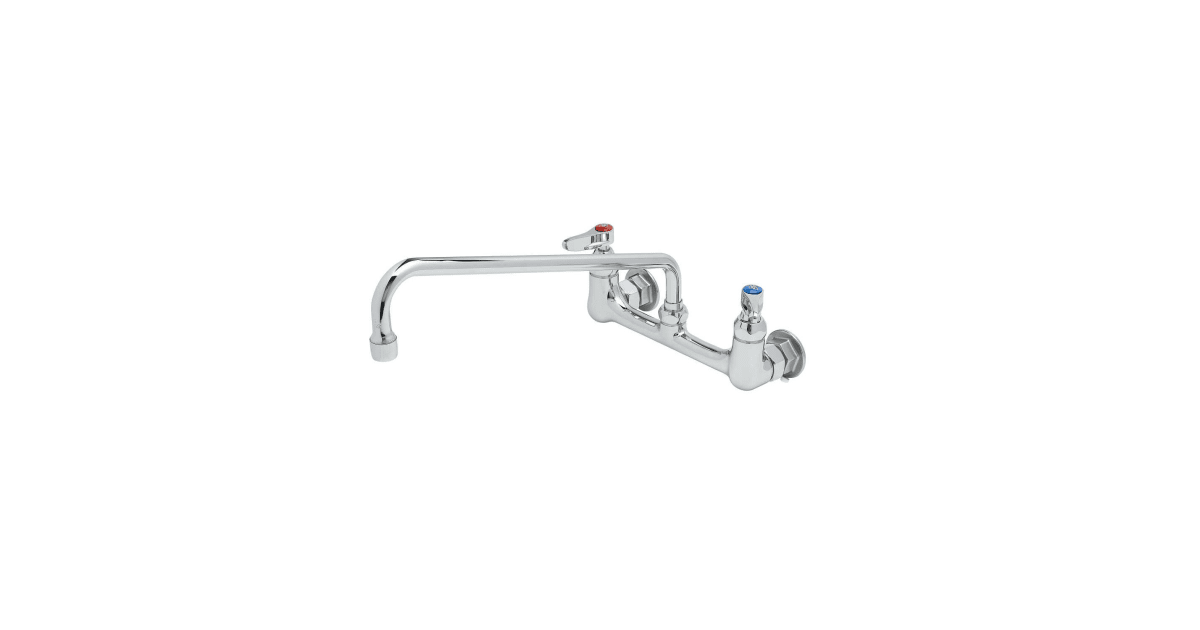 T and S Brass B-2388 23.09 GPM Wall Mounted Bridge Mixing Faucet ...