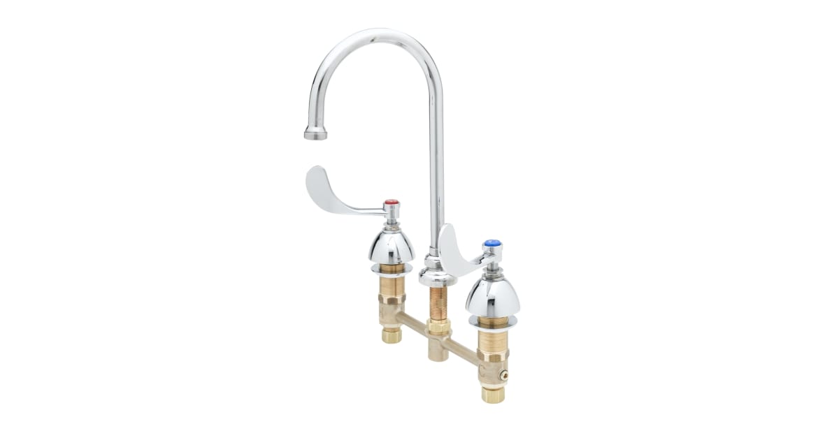 T and S Brass B-2866-05-LF08 Deck Mounted Medical Faucet with 8 ...