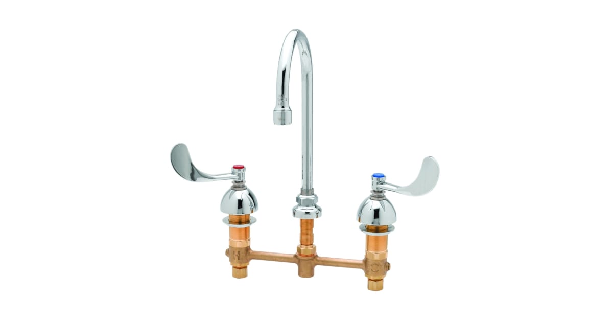 T and S Brass B-2866-QT-VF05 0.5 GPM Vandal Resistant 8" Concealed Deck ...