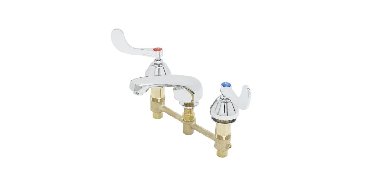 T and S Brass B-2990-WH4-F12 1.20 GPM Widespread Bathroom Faucet ...