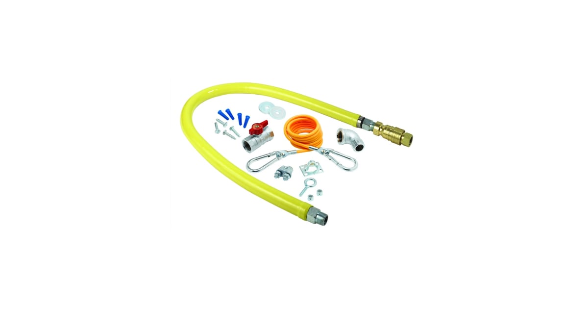 T and S Brass HG-4D-60K Gas Appliance Connector with 60" Coated Gas ...