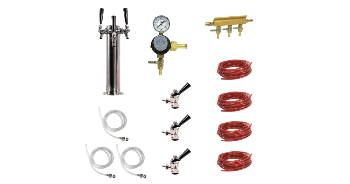 TapRite 43-0150-00 Kegerator Tower Conversion Kit for Triple Tap ...