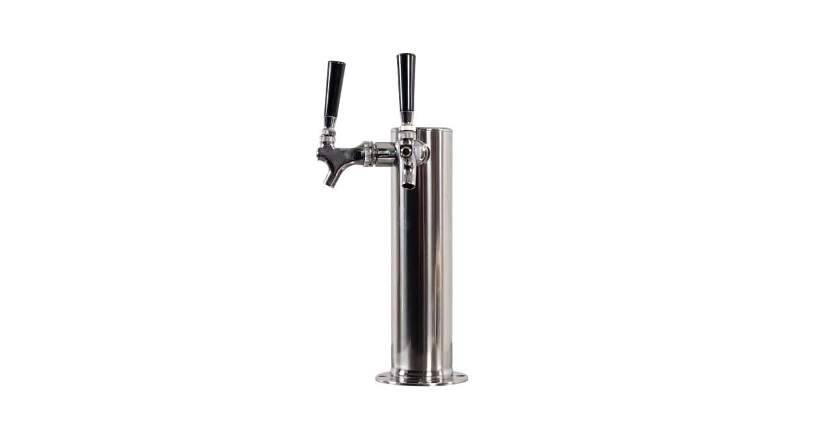 TapRite D4743DTSS Stainless Steel Double Draft Beer Tower | Ferguson Home