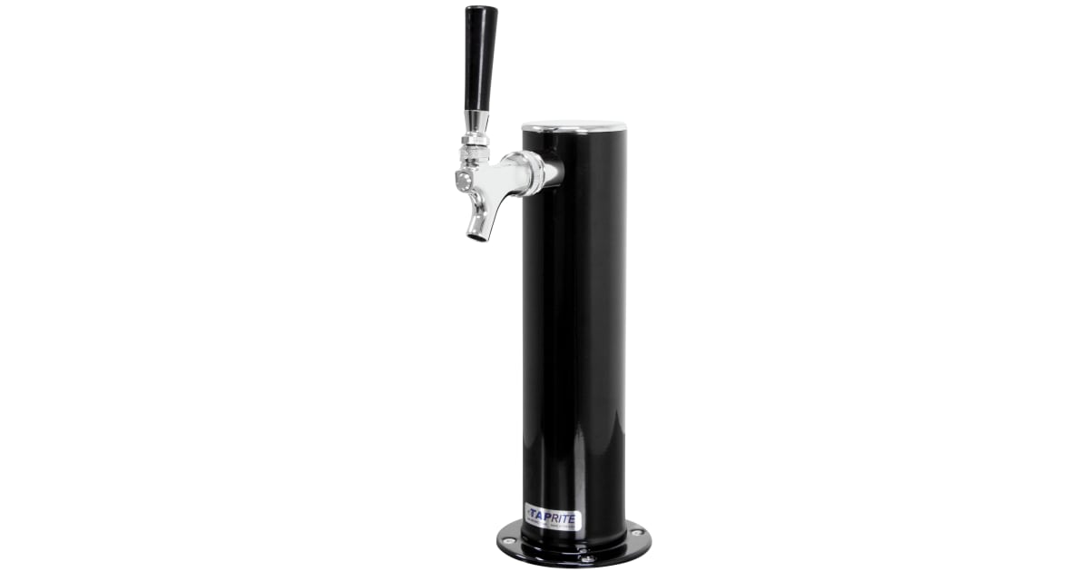 TapRite D4743TBK Black Stainless Column Single Faucet Draft Beer Tower ...