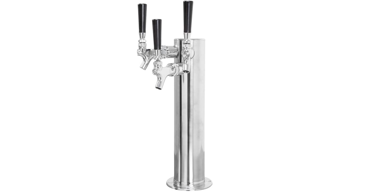 TapRite D4743TTSS-01 X-Tall 14-Inch Triple Faucet Stainless Beer Tower ...