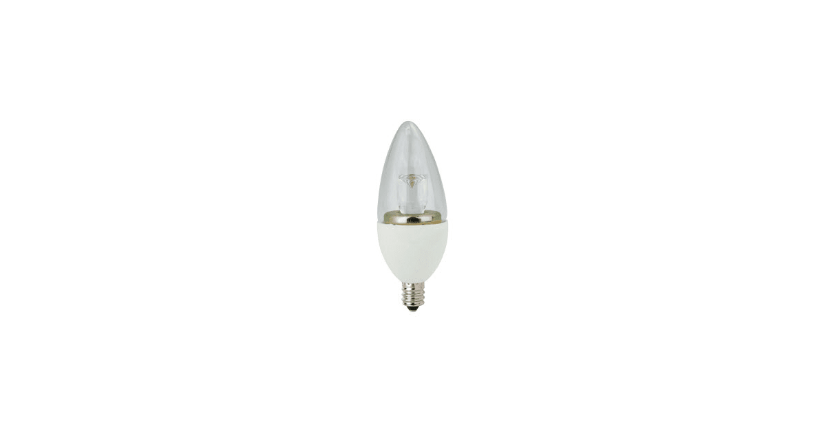 TCP LED4E12B1124K Single 3 Watt Clear Dimmable B11 Candelabra (E12) LED ...